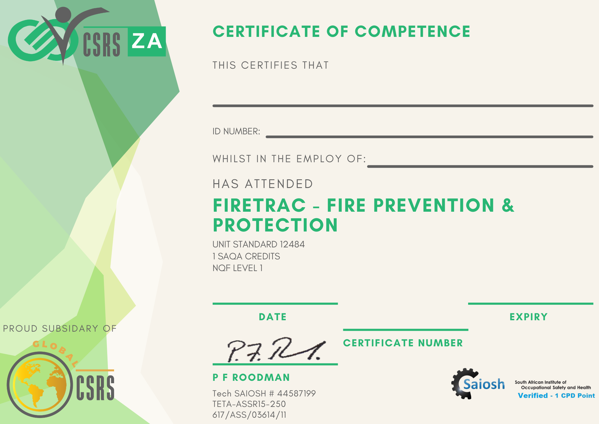Fire Fighting Part A - FIRETRAC - Fire Prevention & Protection Training ...