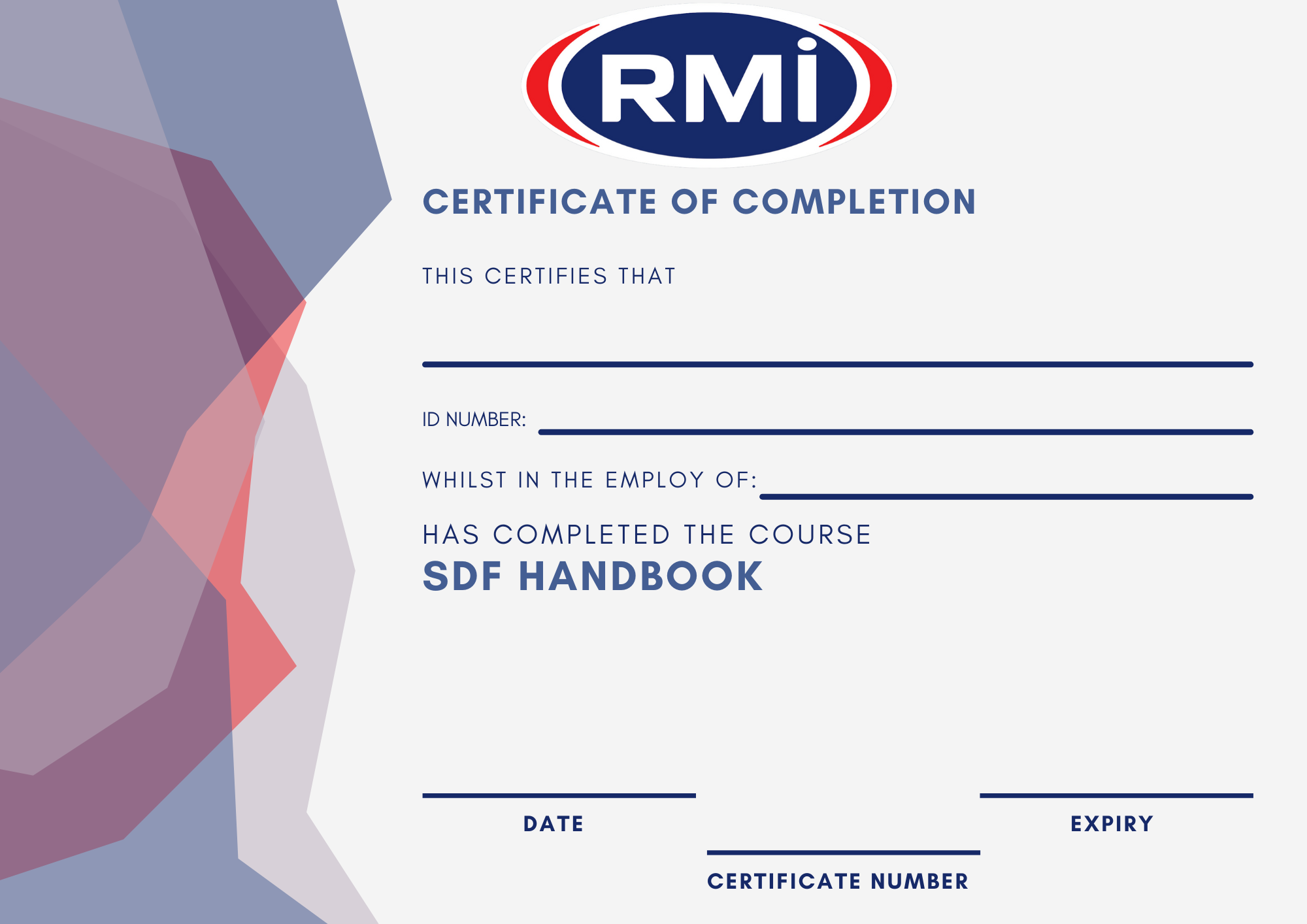 RMI SDF Handbook | Complete Specialized Retail Solutions